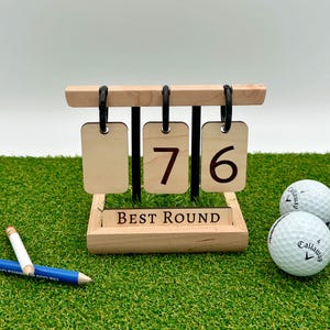Best Round Score Display, Desk Golf Decor, Unique Golf Gifts for Dad ...