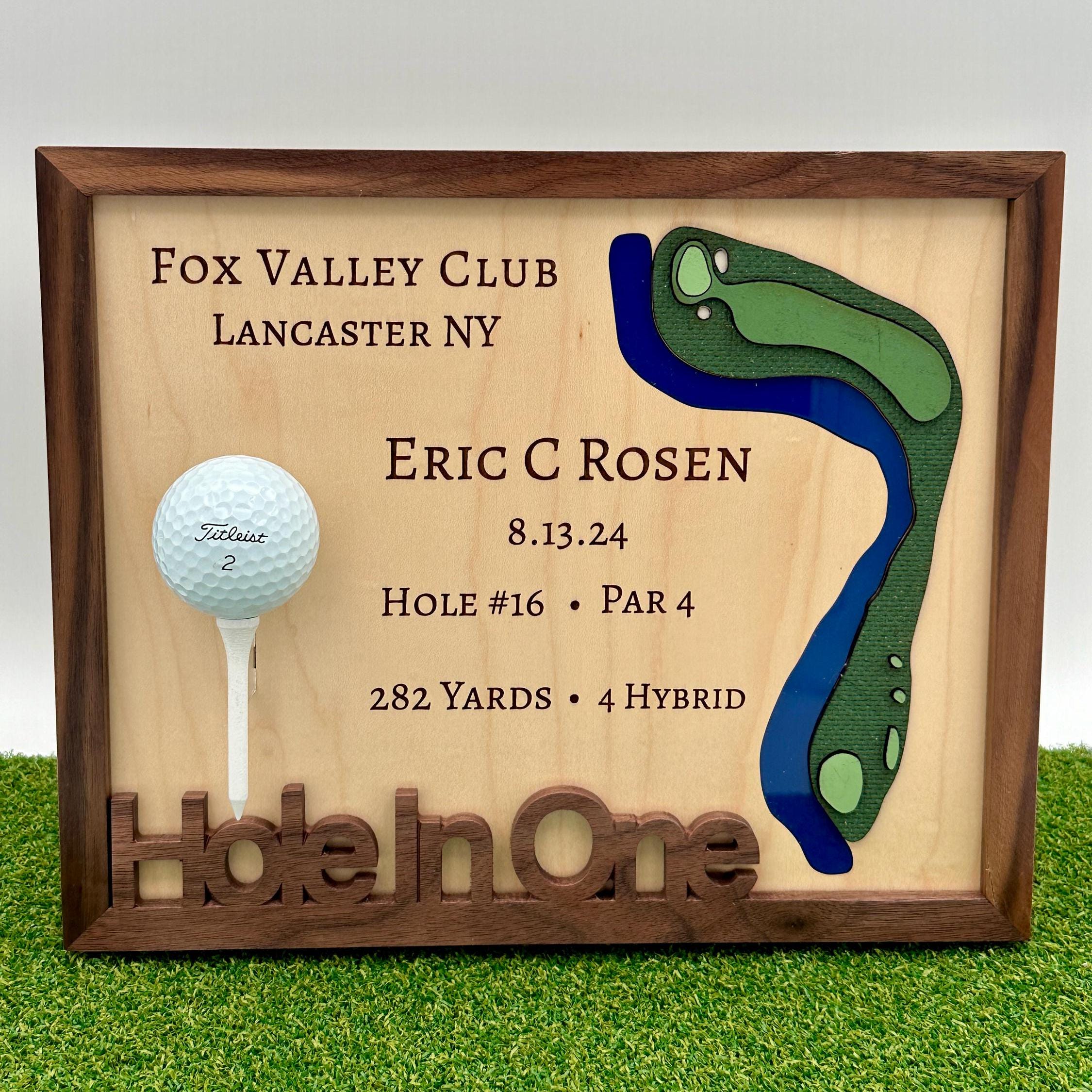 Custom Hole in One Display With Floating Tee for Your Golf Ball - Etsy