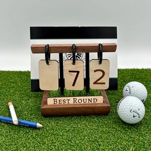 Best Round Score Display, Desk Golf Decor, Unique Golf Gifts for Dad ...