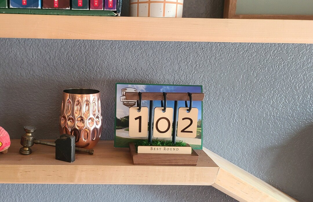 Small Best Golf Score Display Golf Gift Golf Memories Best Golf Round ...