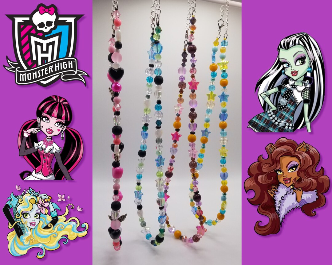 Monster High-inspired Necklaces! // Handmade Adjustable Beaded - Etsy
