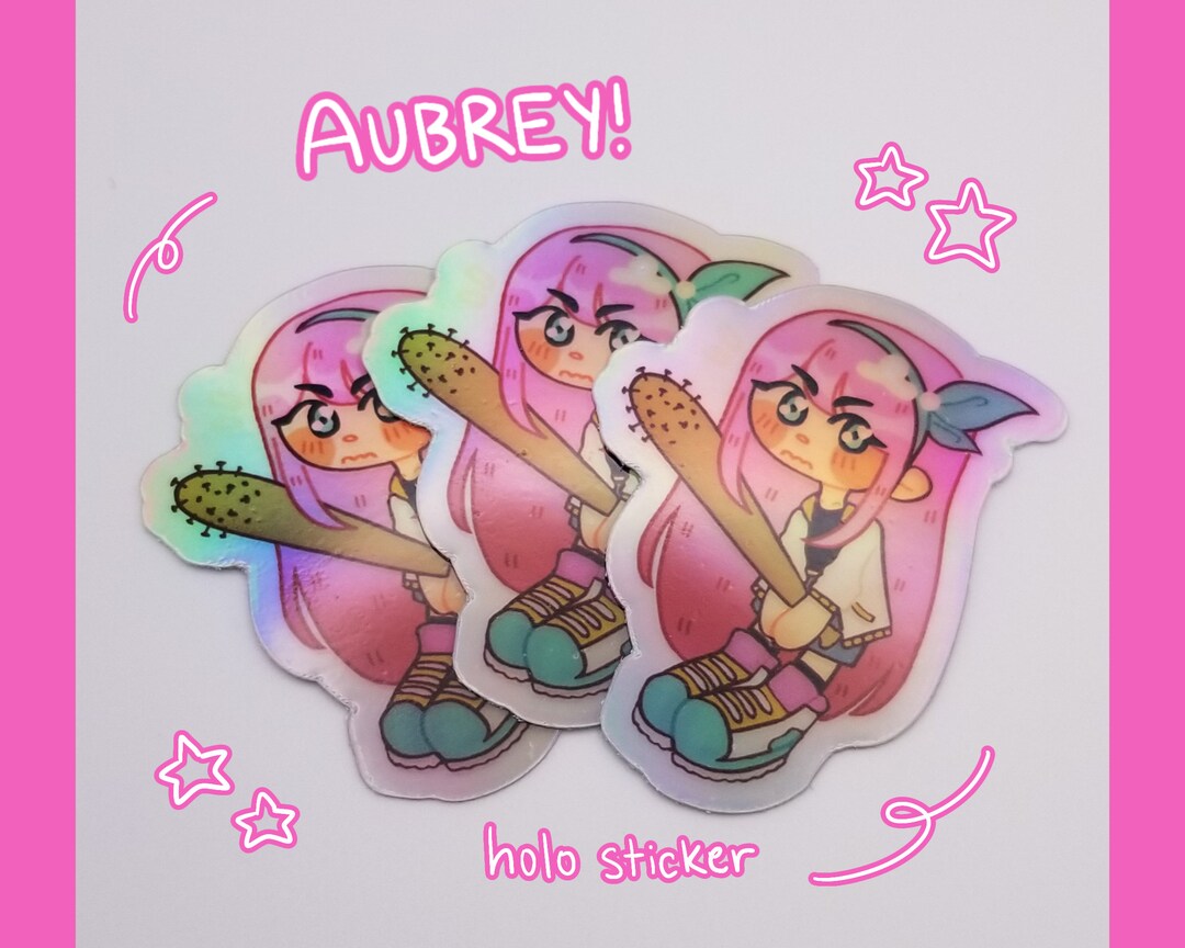 Aubrey Holo Sticker Mini (1.5"x1.96") OMORI Fan Merch - Etsy