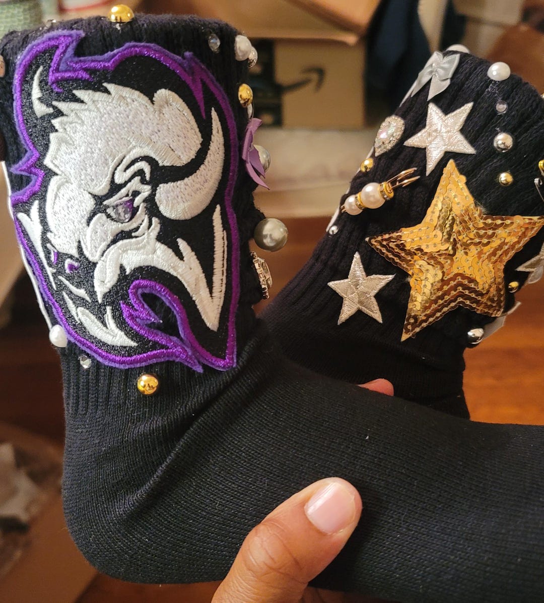 Custom Bling Junk Socks, Patches - Etsy