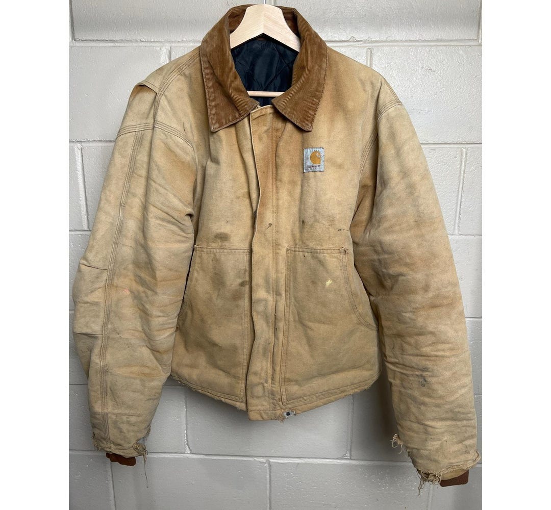Vintage Carhartt Arctic Tan Distressed Work Wear Jacket - Etsy