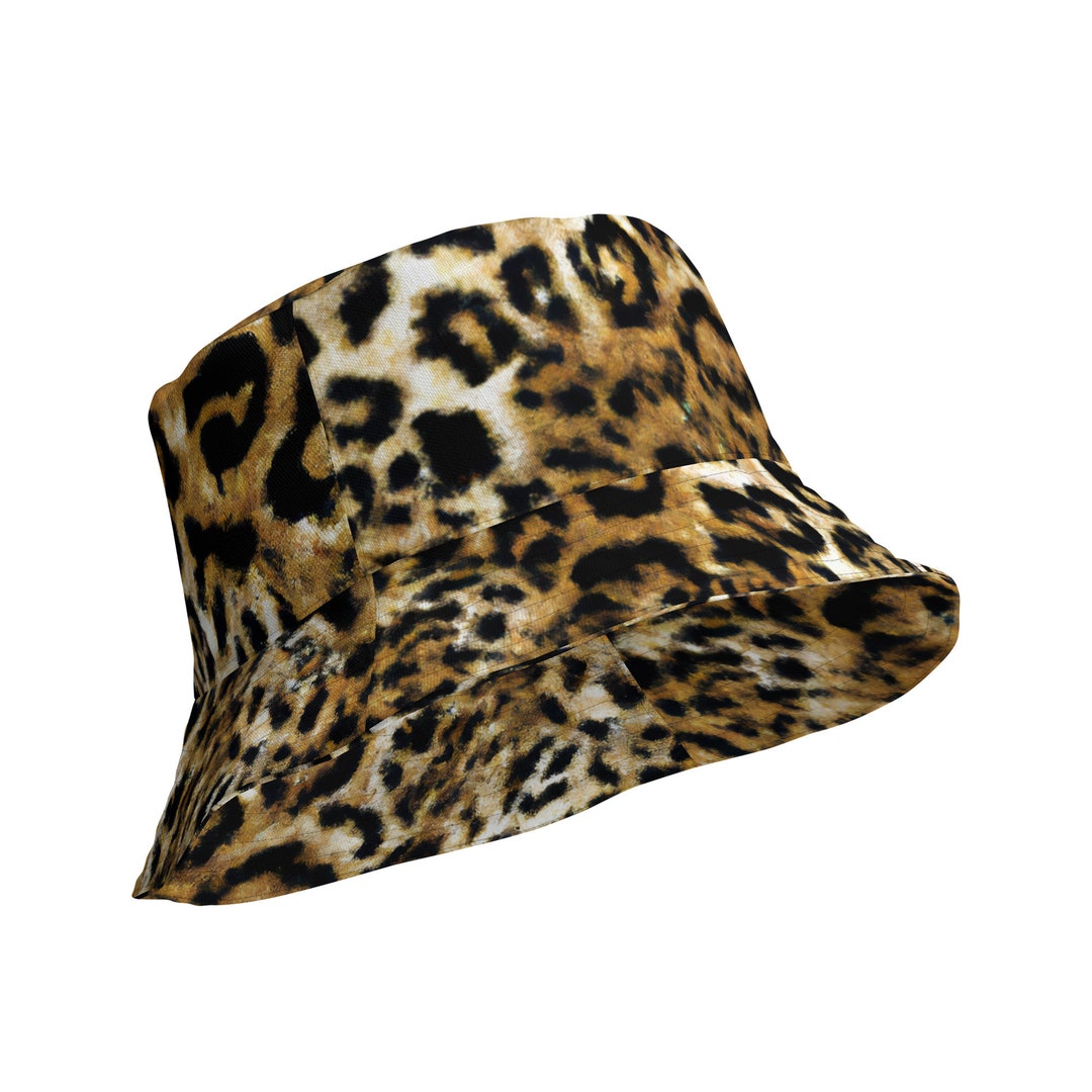 Leopard Print Bucket Hat, Party Bucket Hat, Festival Bucket Hat, Club ...