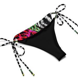Wild Animal Print Bikini, Vibrant Jungle Bikini, Zebra, Leopard String ...