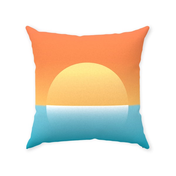 Beach Sunset Pillow - Etsy