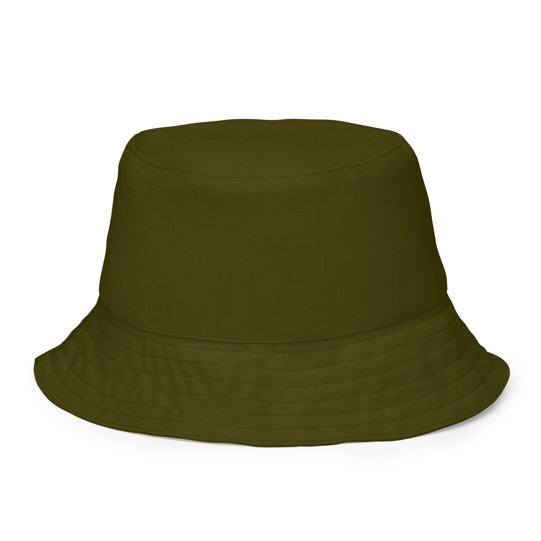 Olive Green Bucket Hat, Matching Sets, Army Green Reversible Bucket Hat ...