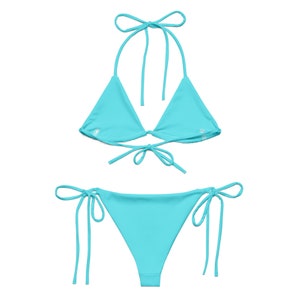 Pretty Blue Bikini, 2XS-6XL String Bikini, Bikini Swimsuit, Eco ...