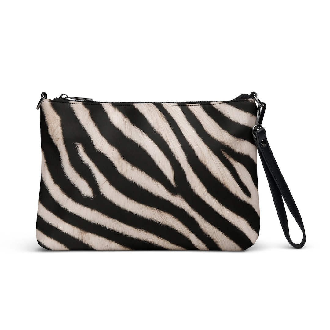 Classic Zebra Clutch, Zebra Crossbody Bag, Zebra Purse, Black & White ...
