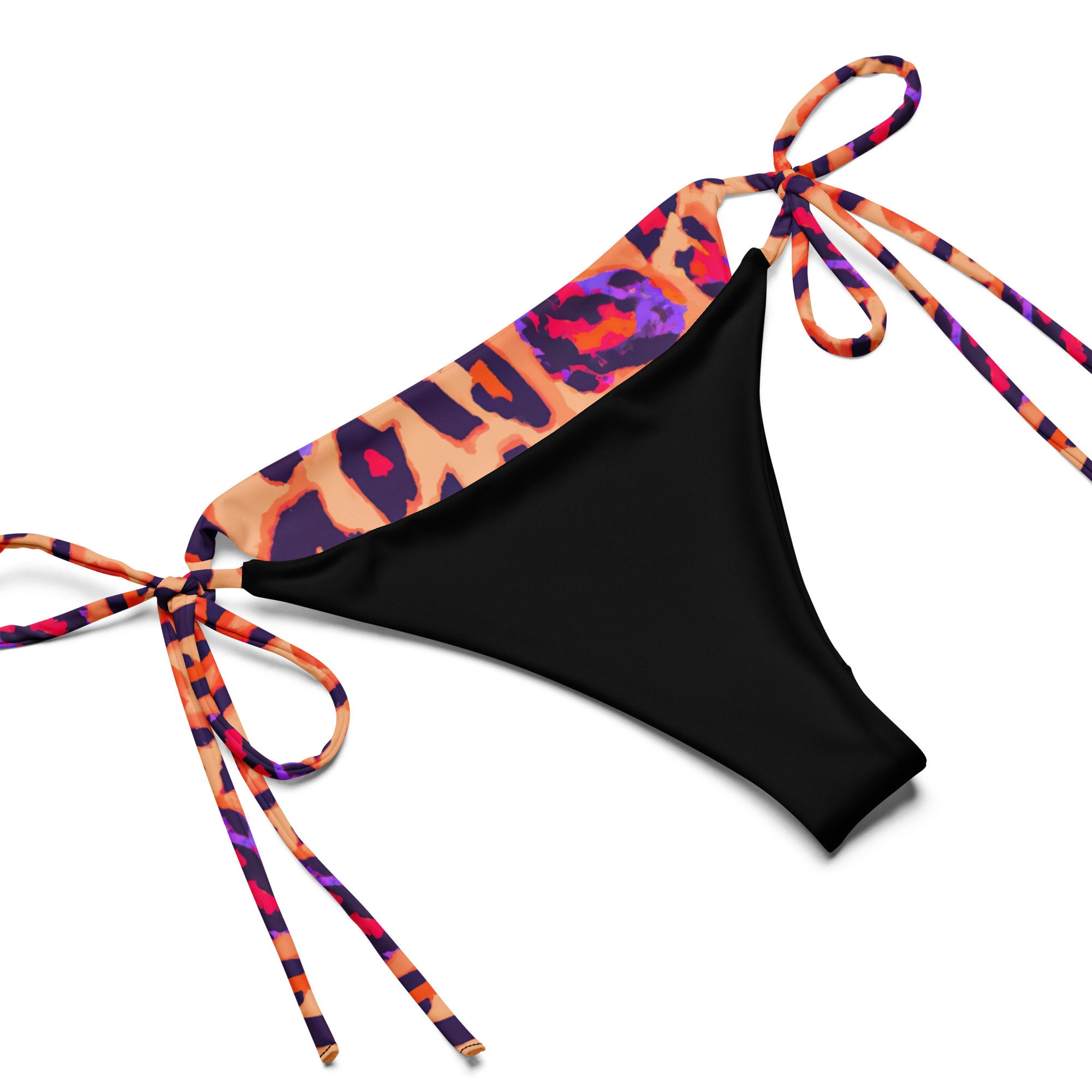 Leopard String Bikini Radioactive Leopard Bikini Vibrant - Etsy