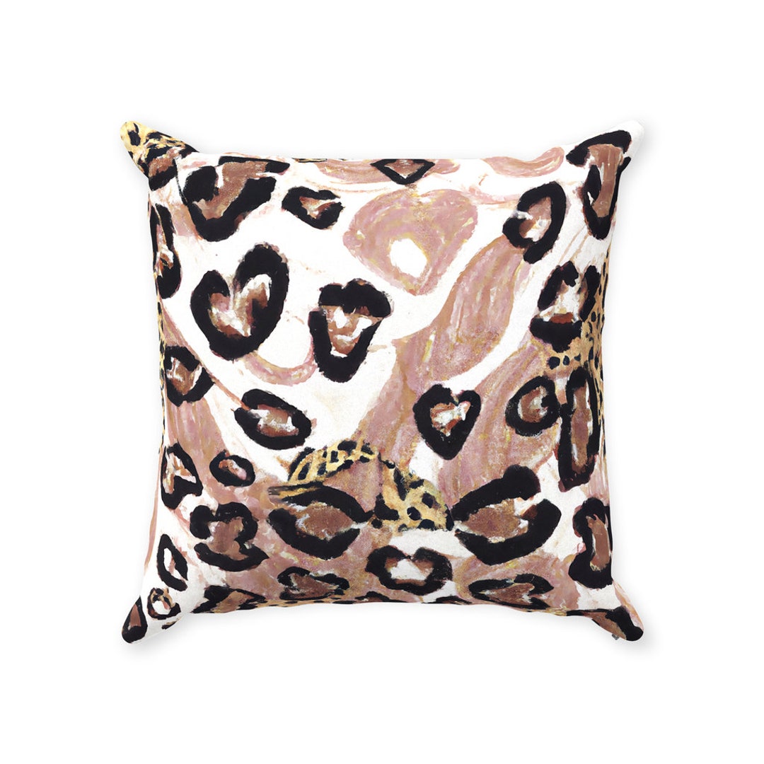 Coco Leopard Throw Pillows, Leopard Accent Pillows, Modern Home Décor ...