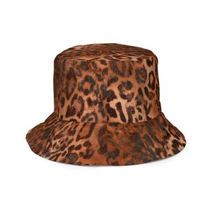 Mocha Leopard Bucket Hat, Classic Leopard Bucket Hat, Festival Wear ...