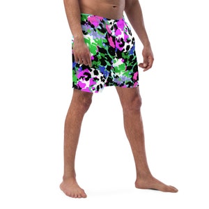 Abstract Men's Swim Trunks, Unisex, Androgynous Clothing, Colorful Men ...