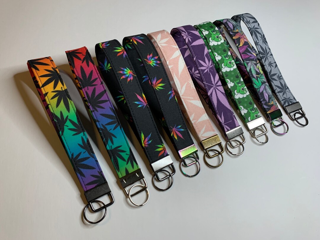 Cannabis Leaf Marijuana Leaf Key Fob Cannabis Keychain Marijuana ...