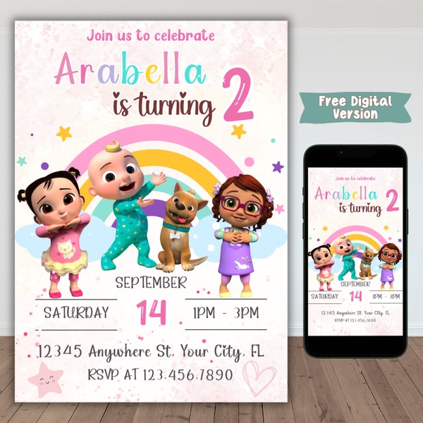 Cocomelon Invitation - Etsy