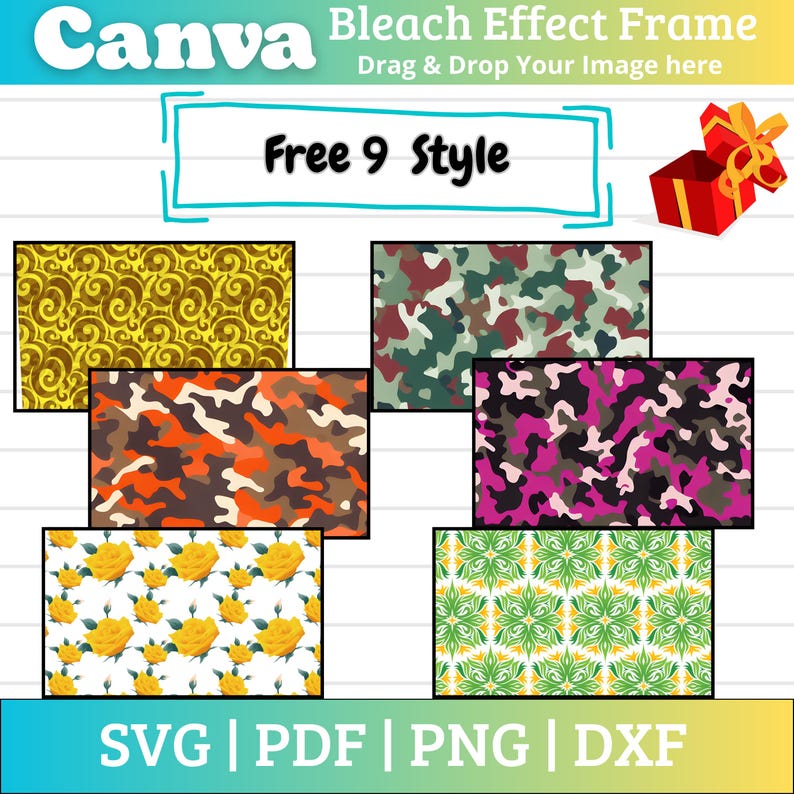 Bleach Effect Frame, Bleach Effect Backgrounds Svg, Bleach Effect Canva ...