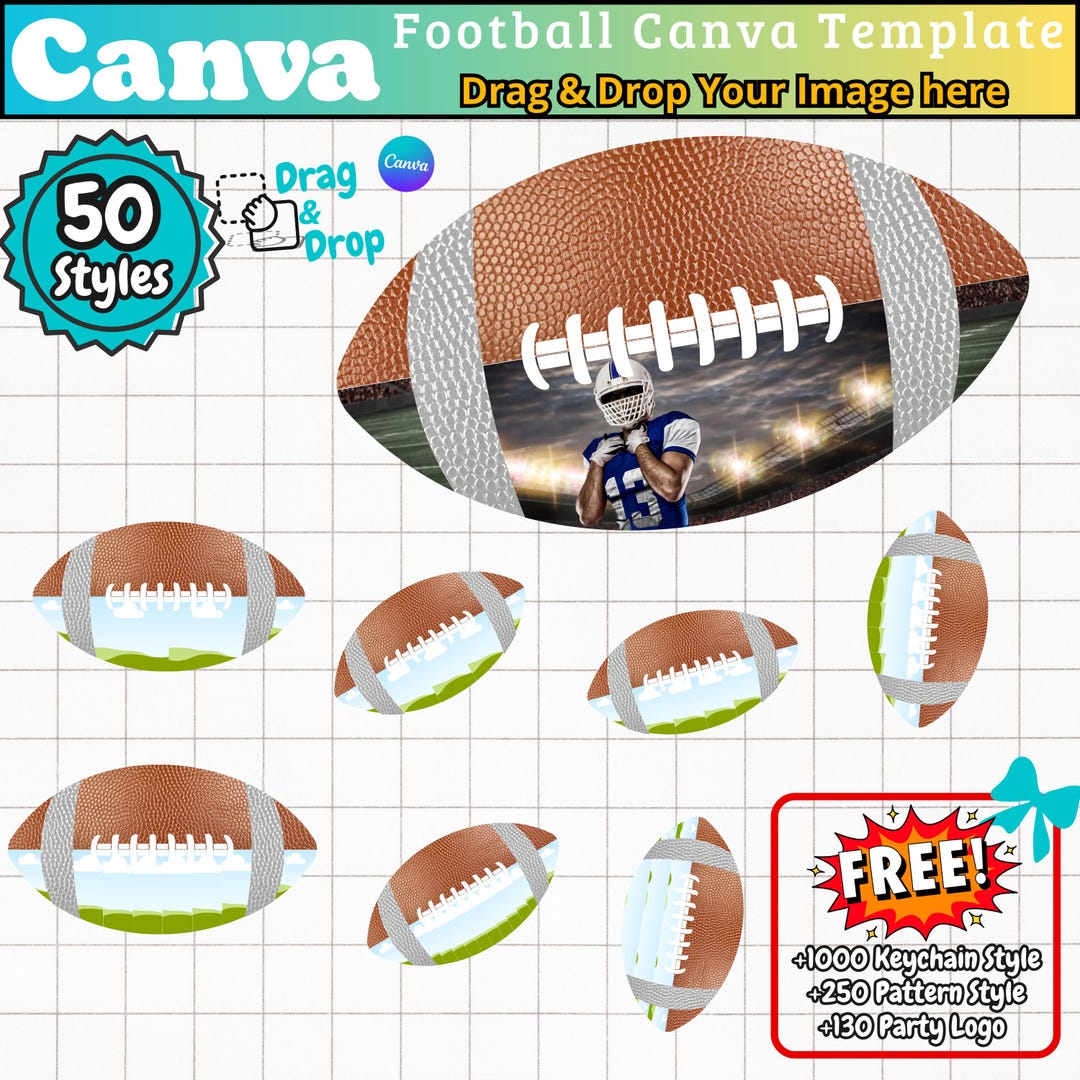 50 Football Canva Template, Ruddy Photo Collage Canva Football ...