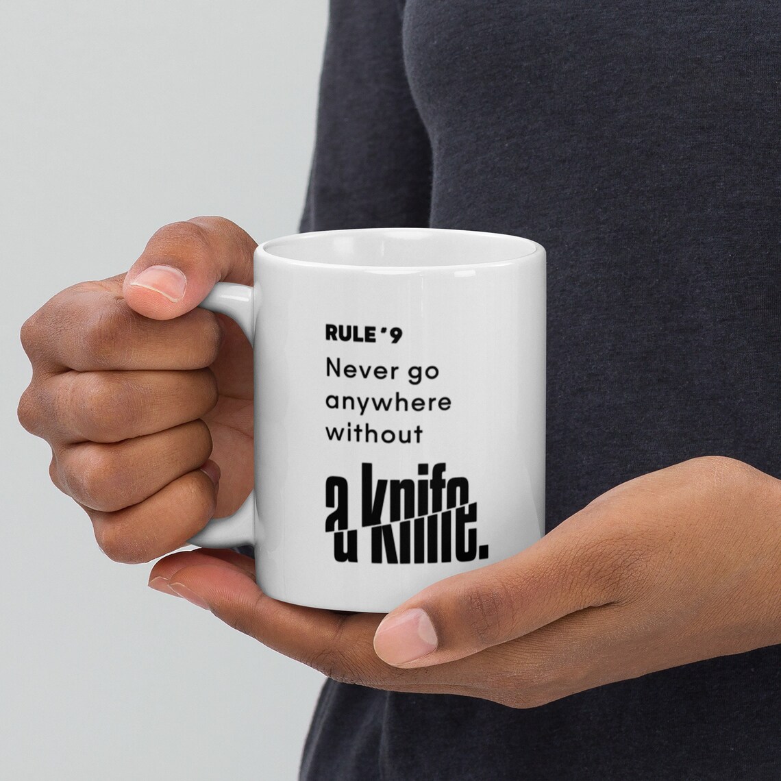 NCIS Gibbs' Rule 09 Never Go Anywhere Without a Knife Mug Rules to Live ...