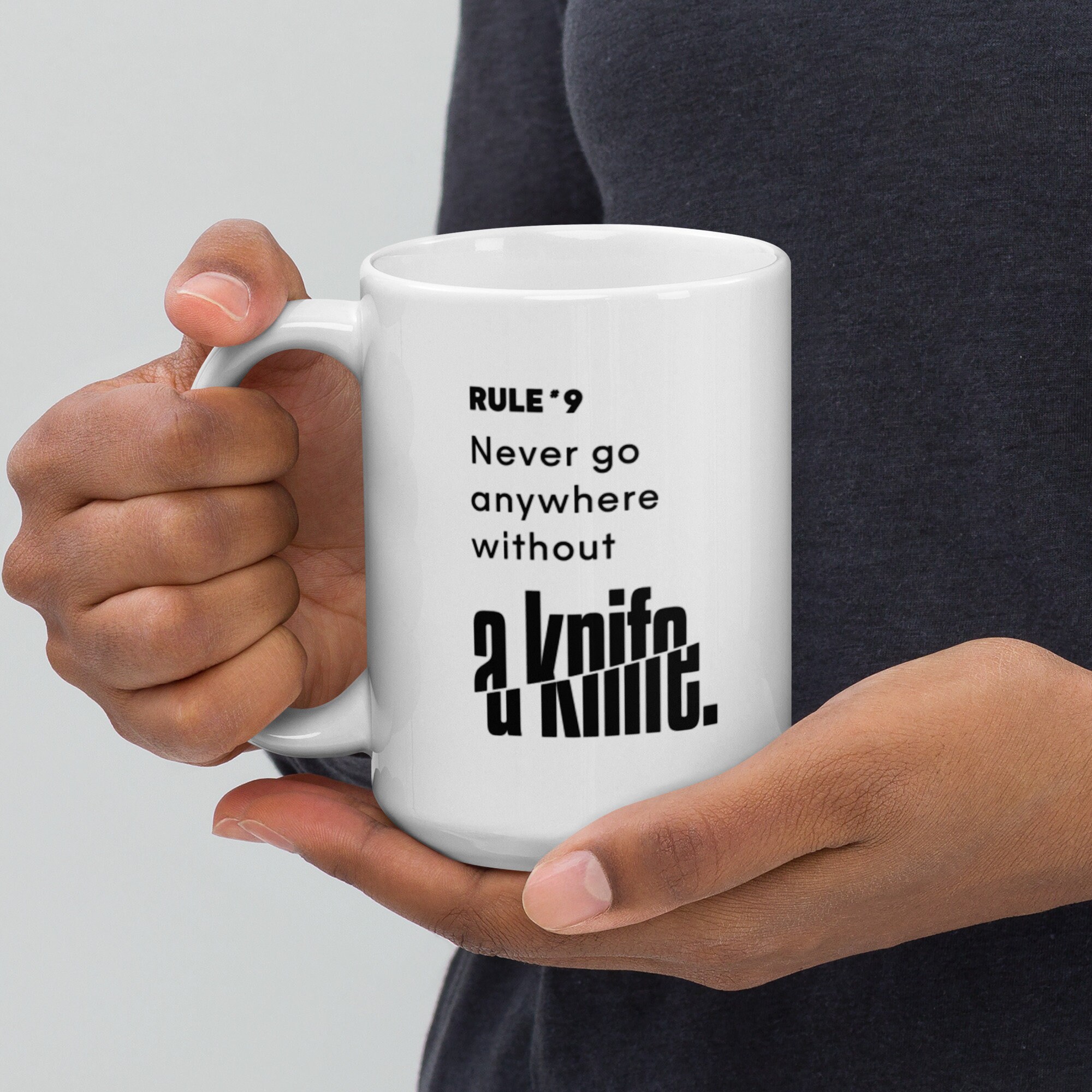NCIS Gibbs' Rule 09 Never Go Anywhere Without a Knife Mug Rules to Live ...