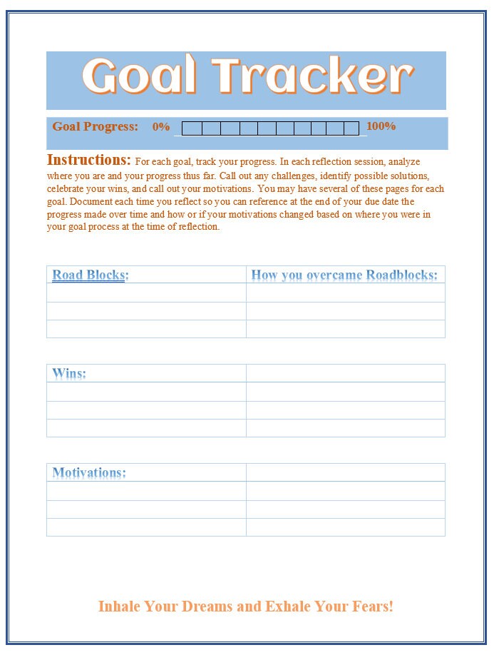 Smart Goals Packet Downloadable Template - Etsy