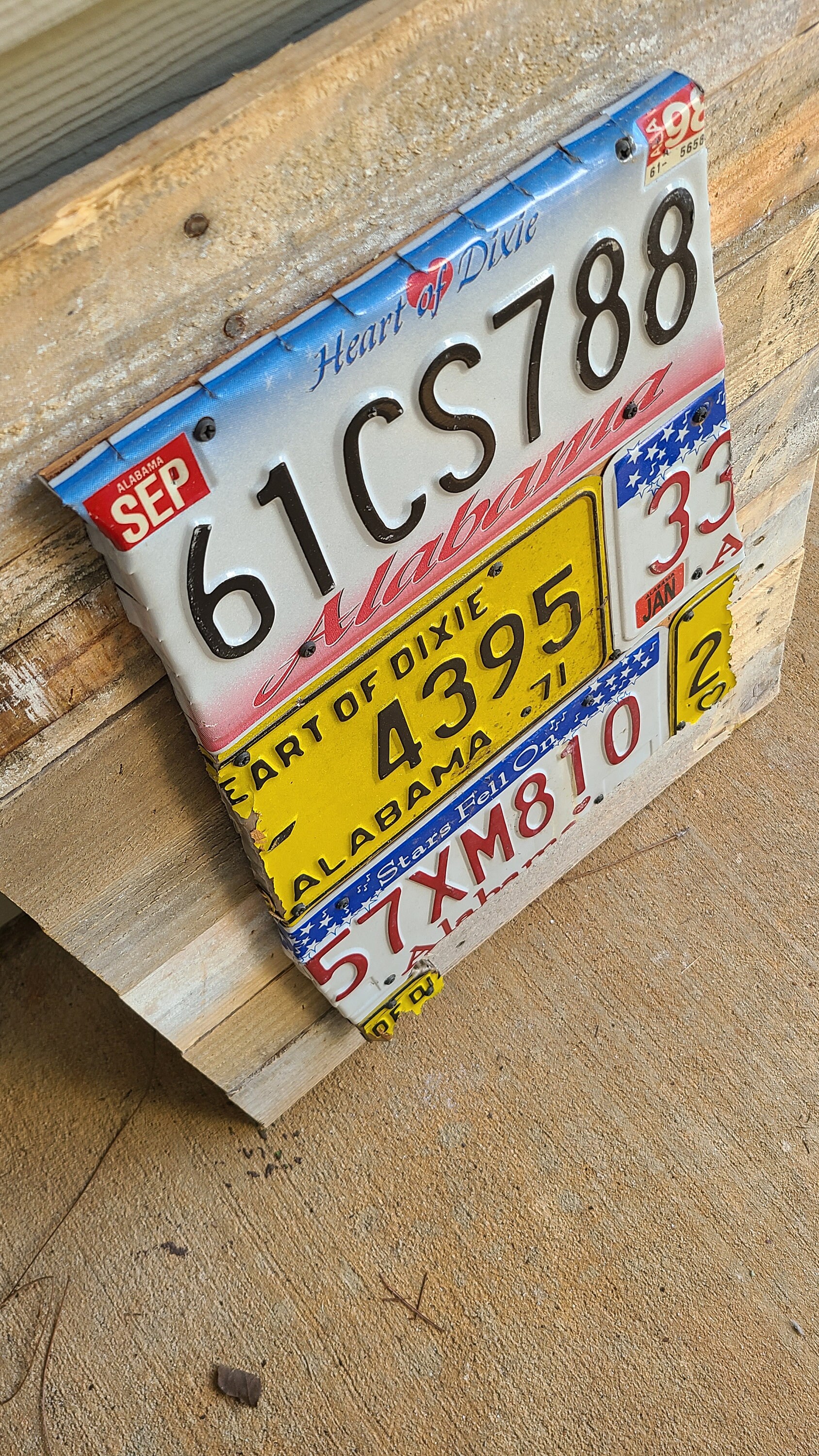 Alabama License Plate Map - Etsy