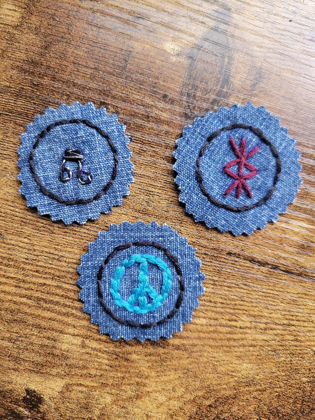 Small Hand Embroidered Patches - Etsy