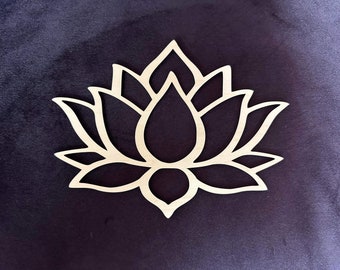 Custom Wooden Laser Cut Lotus Flower Large Wooden Lotus Flower Sign ...