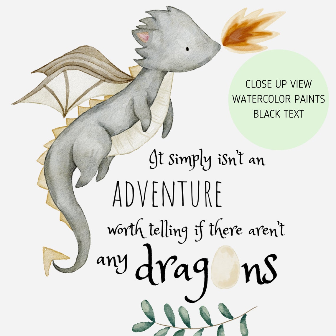 Adventure Dragon Painting With Fairy Tale Castle Set of 2 - Etsy