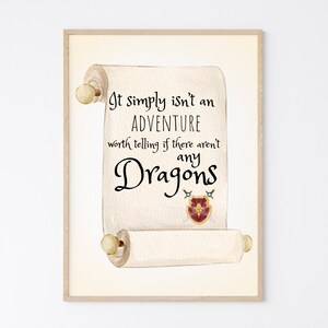 Dragon Nursery, Fantasy Nursery Decor, Boy Fairytale Art, Medieval ...