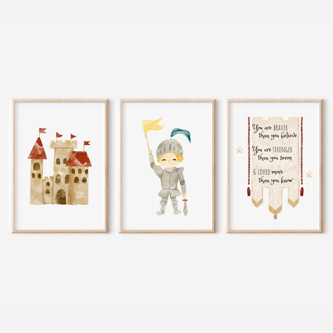 Knight With Castle Nursery - Braver Than You Believe, Stronger, Loved ...