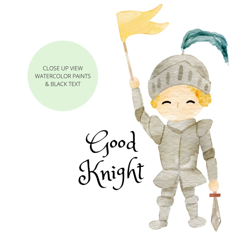 Good Knight Castle and Dragon Painting. Knight Nursery Set of 2 ...