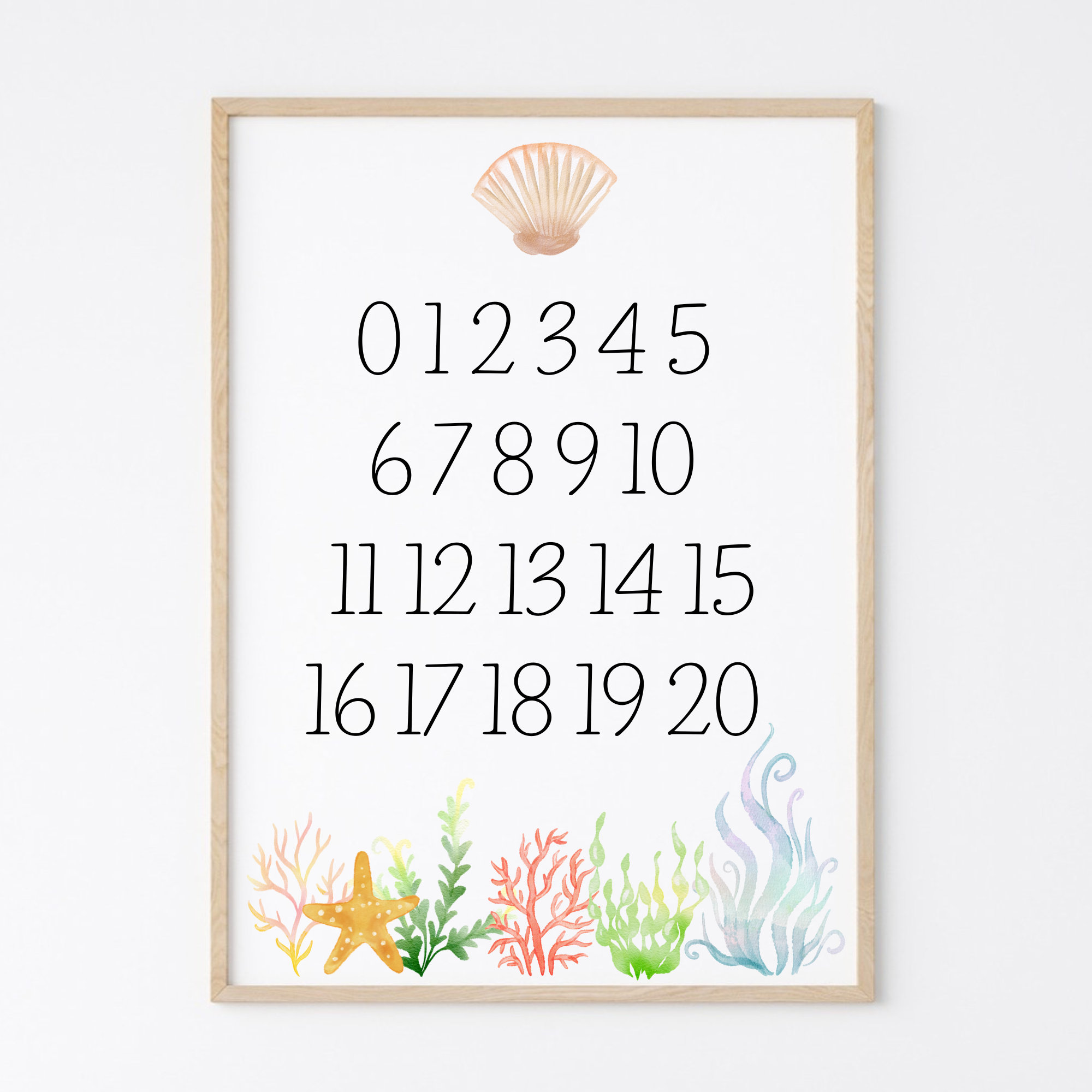 Sea Animals Alphabet Poster, Playroom Wall Decor, Ocean Animals ABC ...