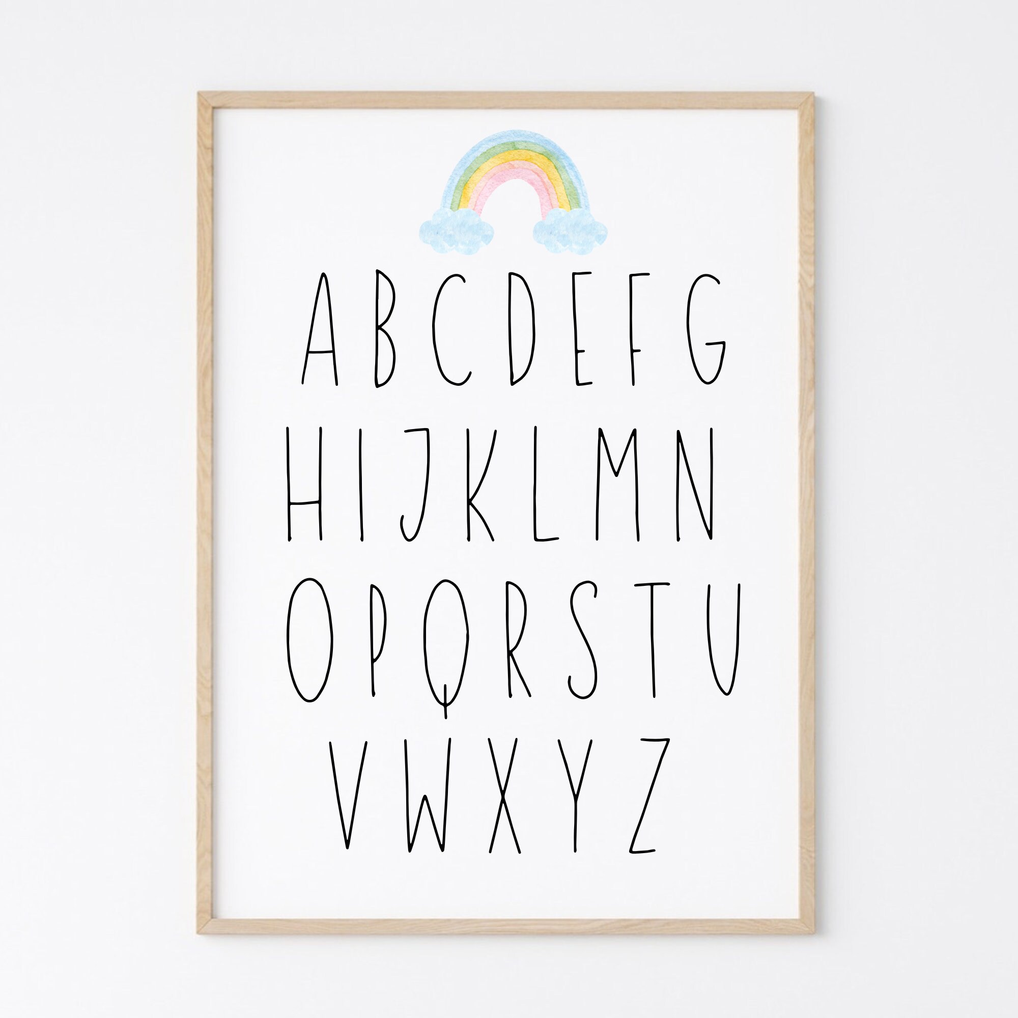 You Are My Sunshine Poster, Sun Alphabet Print, Montessori Educational ...