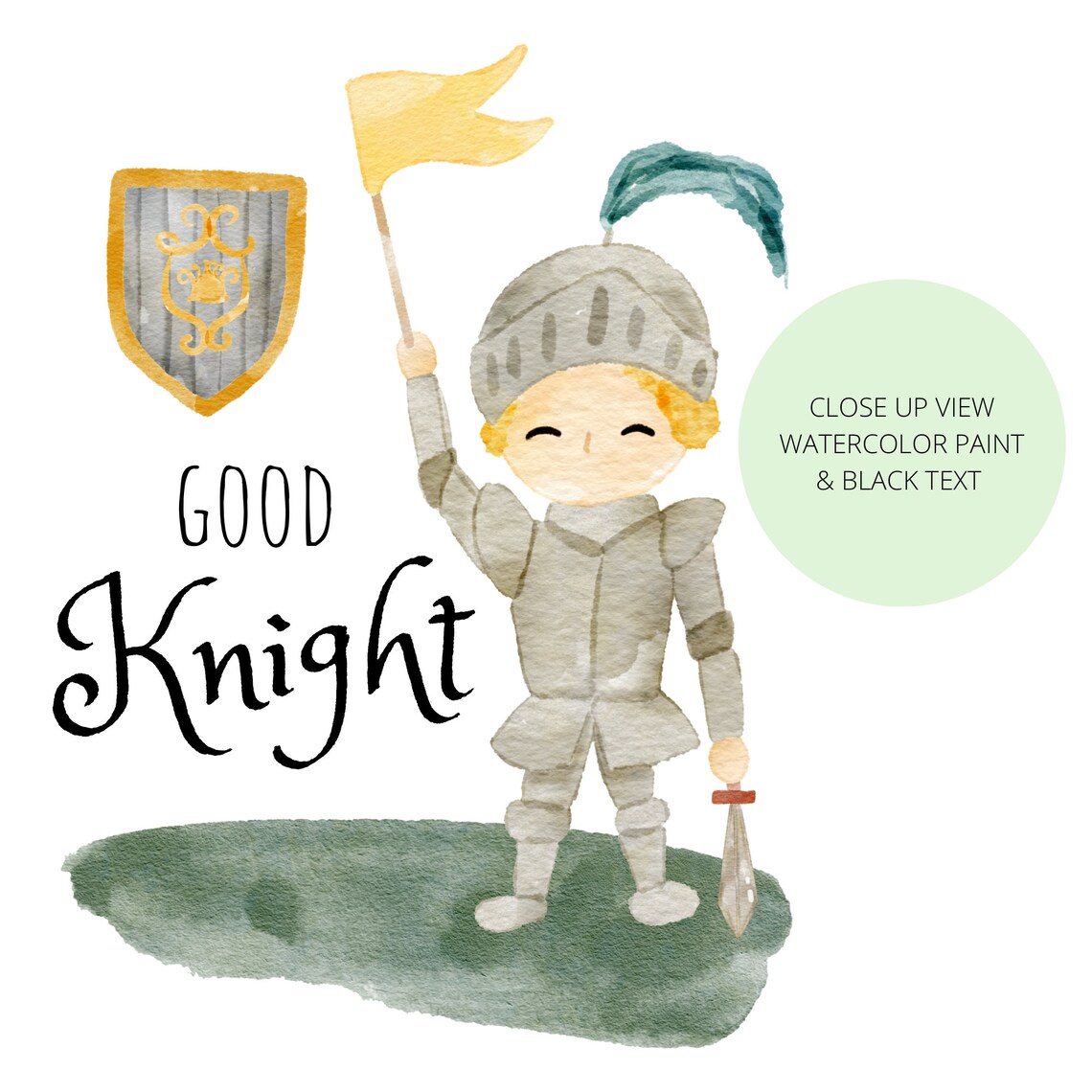 Good Knight Little Dragon Nursery Decor. Fairytale Knight - Etsy
