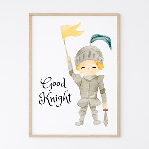 Good Knight Castle and Dragon Painting. Knight Nursery Set of 2 ...