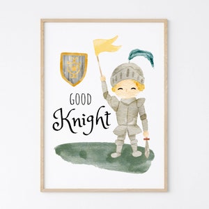 Good Knight Little Dragon Nursery Decor. Fairytale Knight Nursery ...