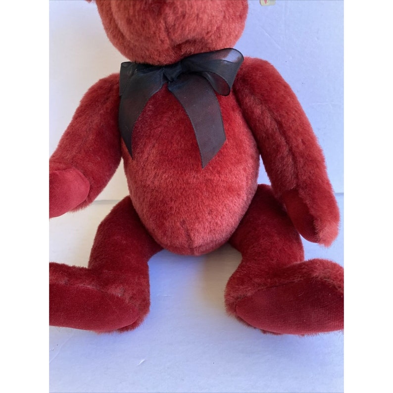 90's Gotta Getta Gund Scarlet Teddy Bear Stuffed Plush Animal Red ...