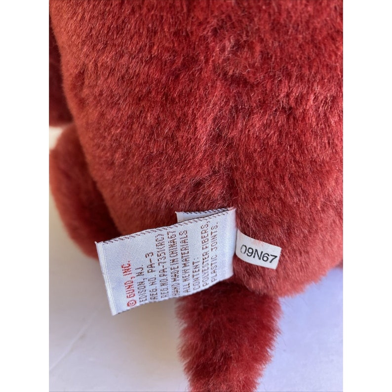 90's Gotta Getta Gund Scarlet Teddy Bear Stuffed Plush Animal Red ...