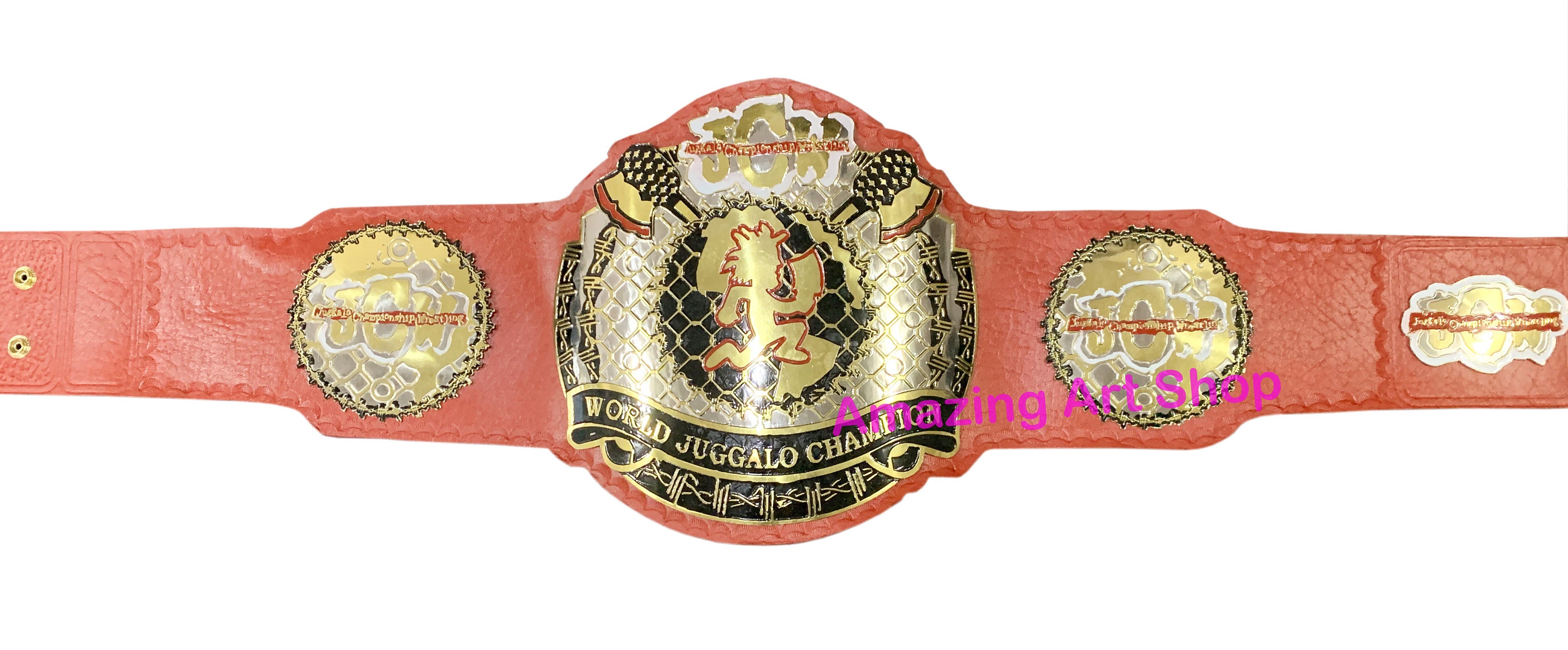 JCW World Juggalo Wrestling Heavyweight Championship Belt Brass Plated ...