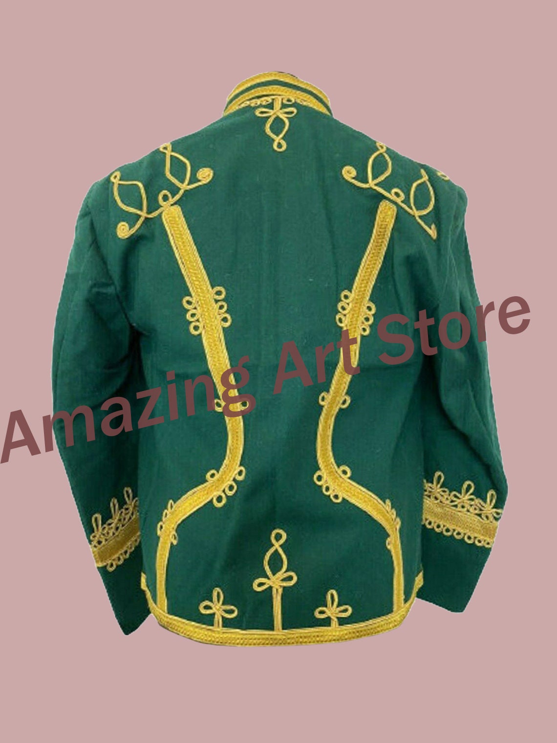 Men Napoleonic Hussars Uniform Military Officer Pelisse Tunic Jimmi ...