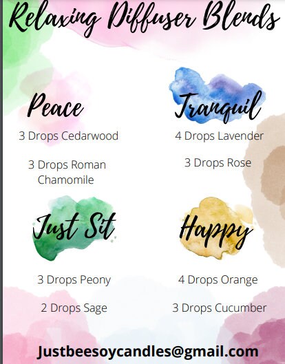Relaxing Diffuser Blends - Etsy