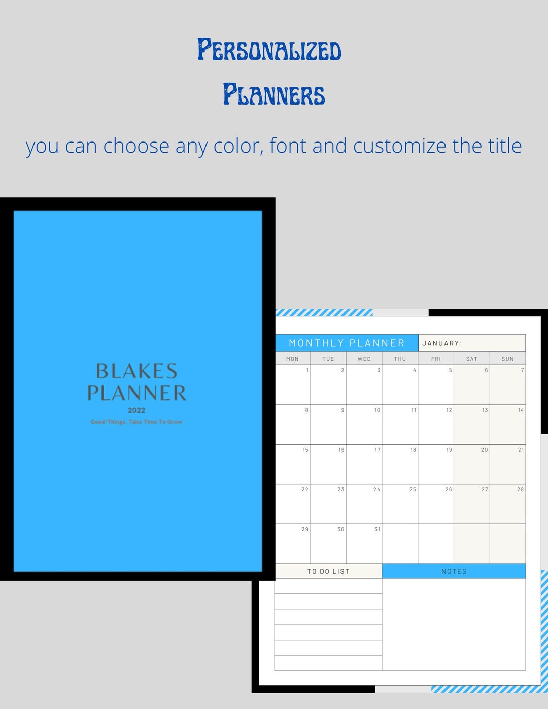 2022-2023 Personalized Monthly Planner - Etsy