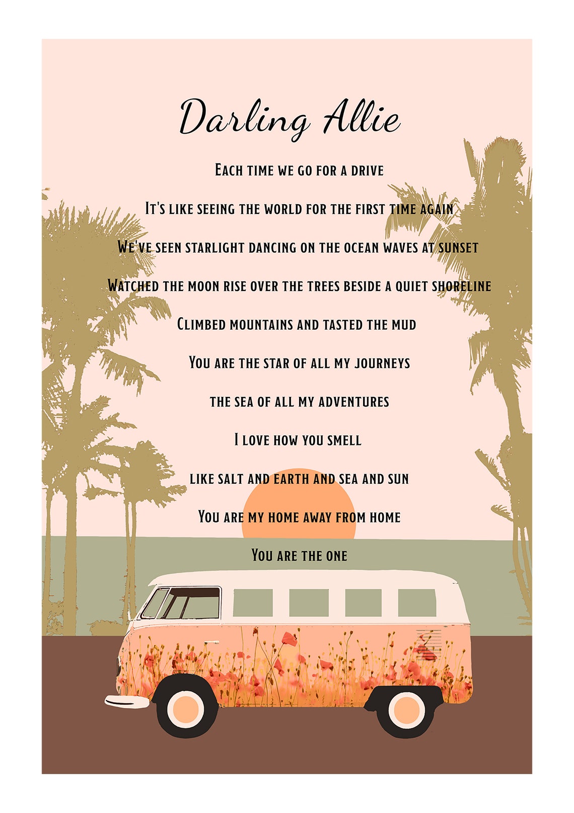 Van Life, Vanlifers Love Poem, Poster Print, Digital Download, A3 - Etsy UK