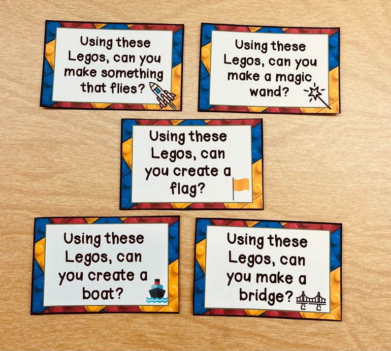 Building Block Challenge Cards Printable PDF (NOT Editable) - Etsy