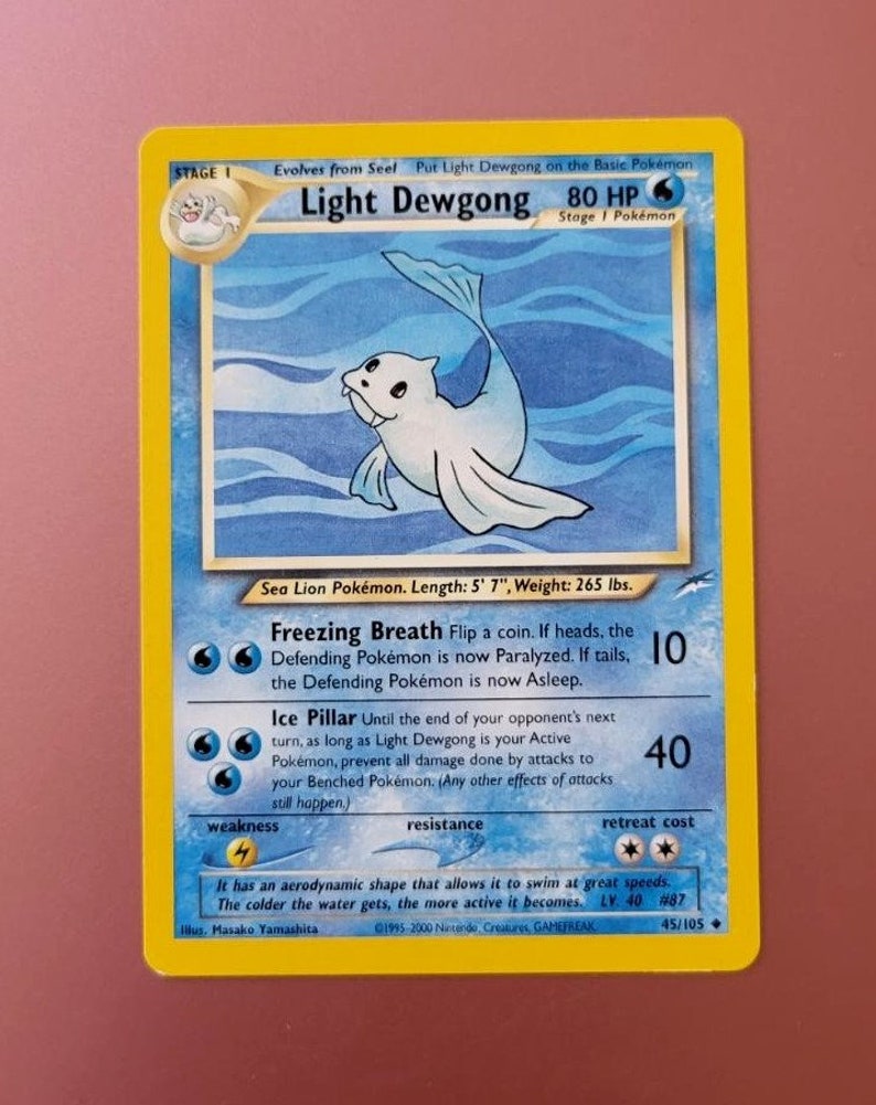 Light Dewgong 45/105 Pokemon Card - Etsy