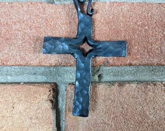 Hand-forged Split Cross Necklace - Etsy