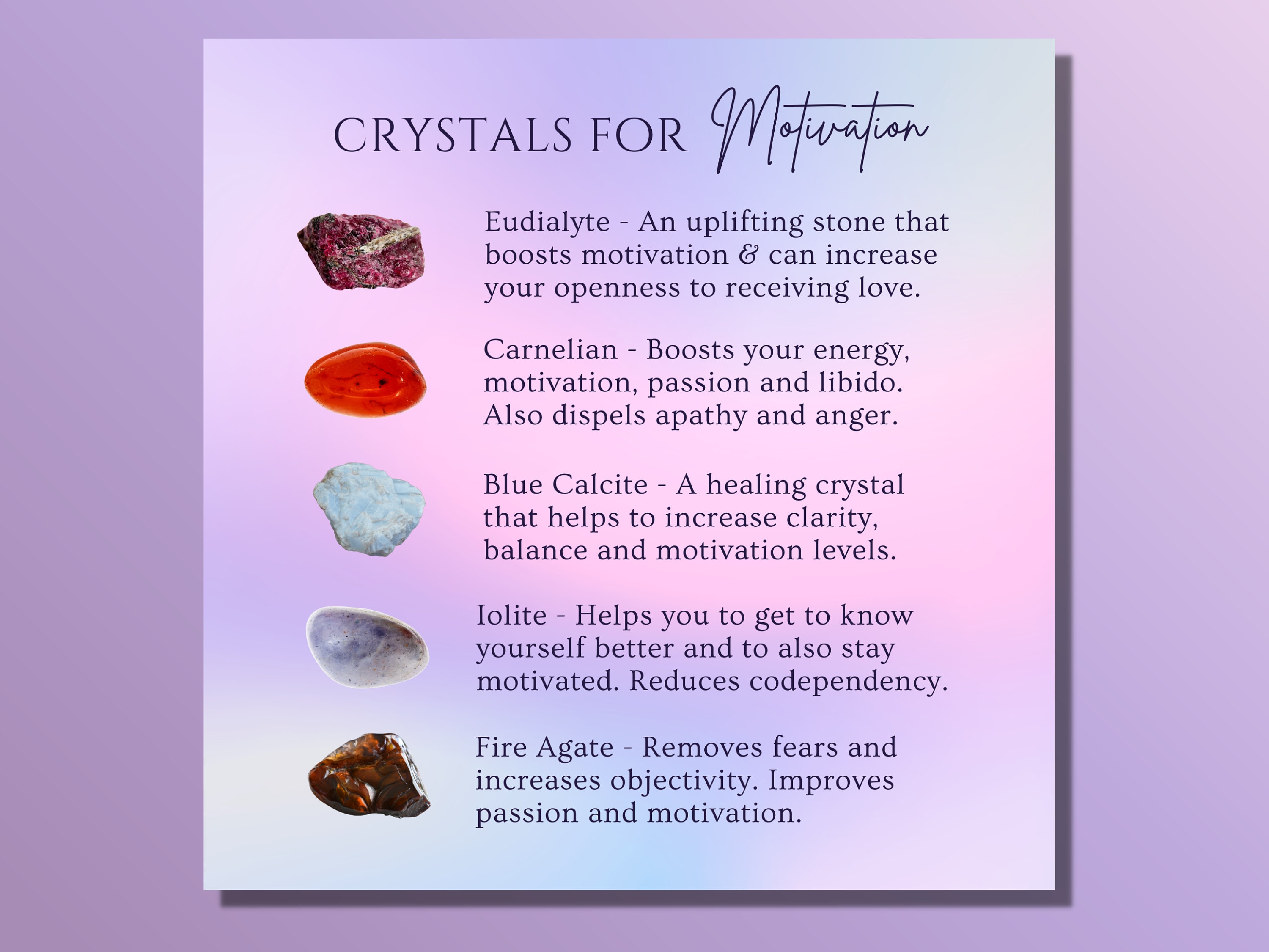 21 Printable Crystal Information Cards, Crystal Theme Cards, Crystal ...