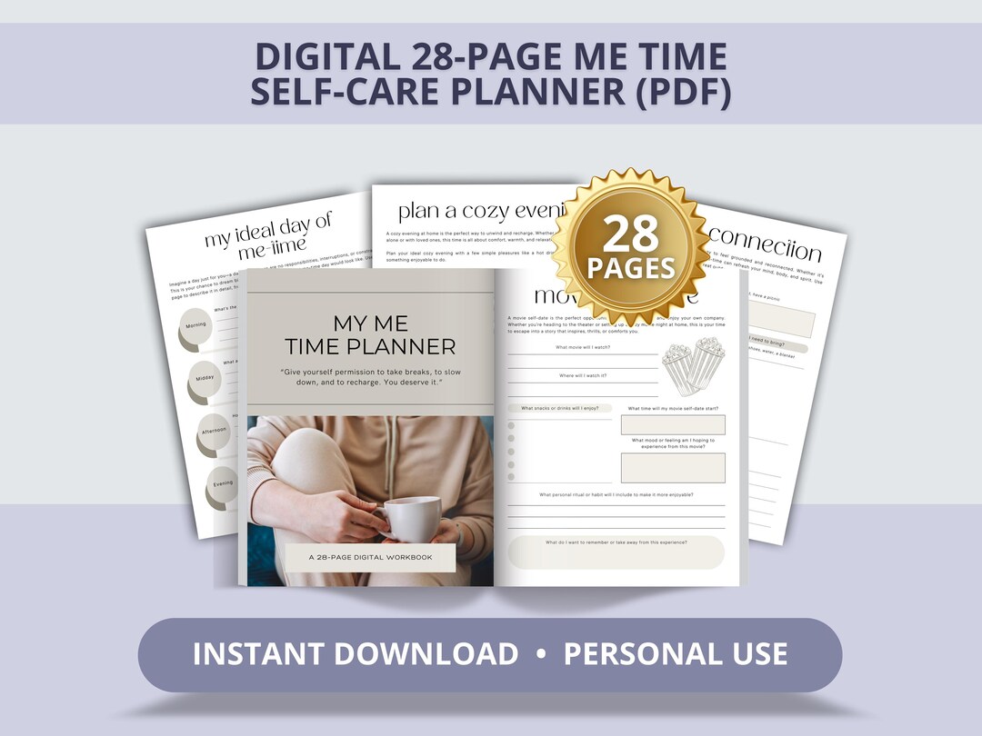 Digital Self Care Planner, Self Care Journal, Self Love, Mental Health ...