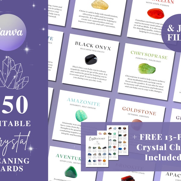 Printable Crystal Cards - Etsy